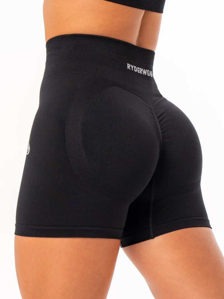 Lift 2.0 BBL Seamless Shorts - Black - Ryderwear